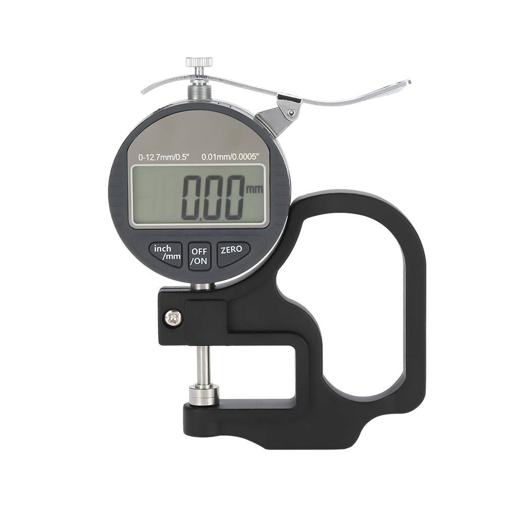 Digital Thickness Gauge 0–12.7mm x 0.01mm LCD Display Green Box High-Precision Measuring Tool ...
