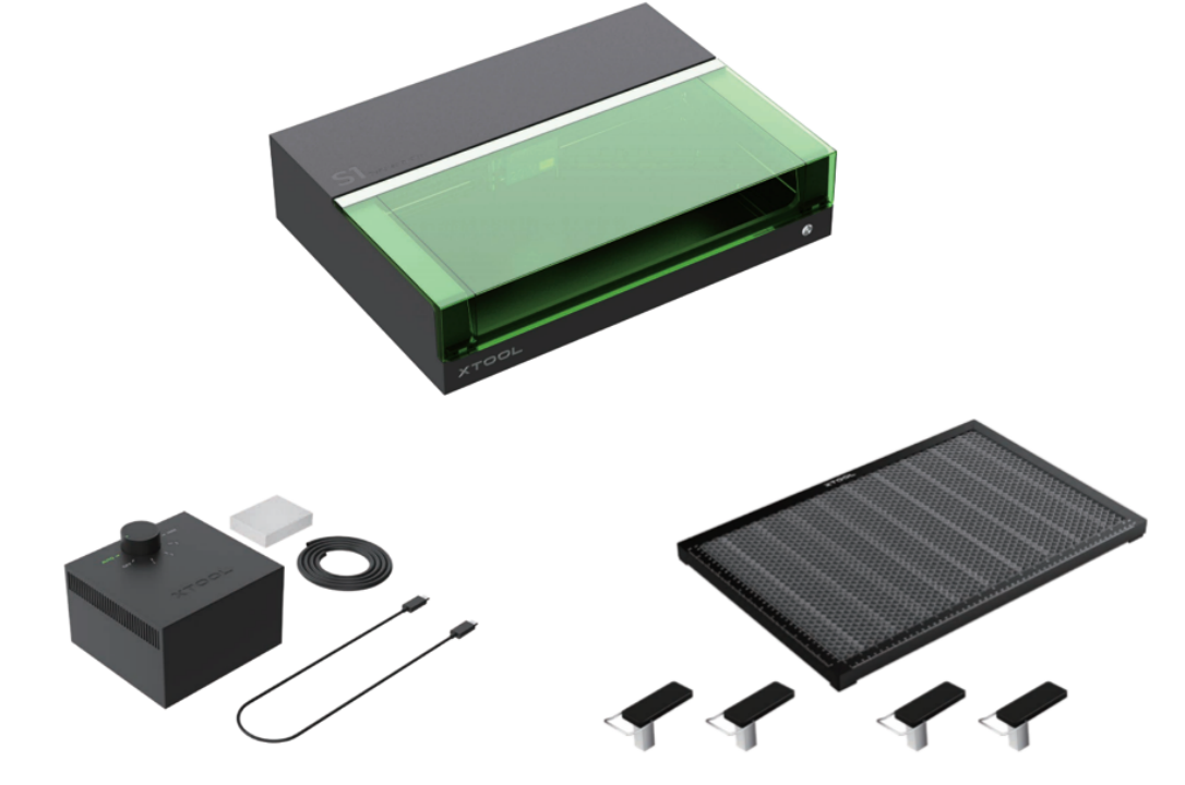 xTool S1 20W Dark Basic Bundle – Enclosed Diode Laser Cutter Class I | Robodo