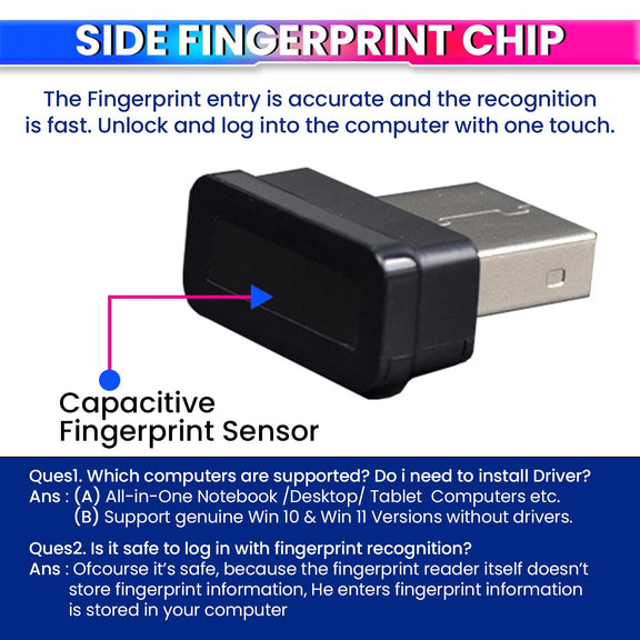 USB Fingerprint Reader for Desktop/Laptop Password-Free Login ...