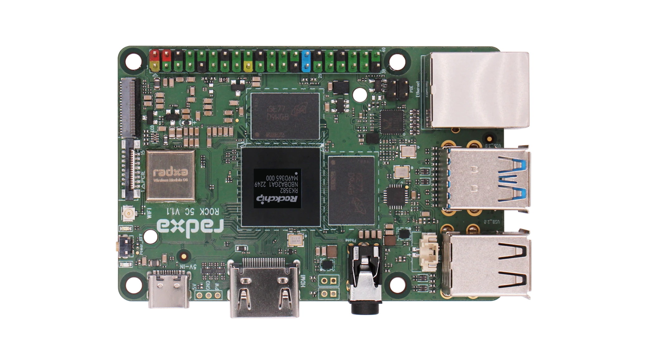 Radxa ROCK 5C Single-Board Computer (SBC) Raspberry Pi Alternative Rockchip RK3582 (2GB/4GB/8GB ...