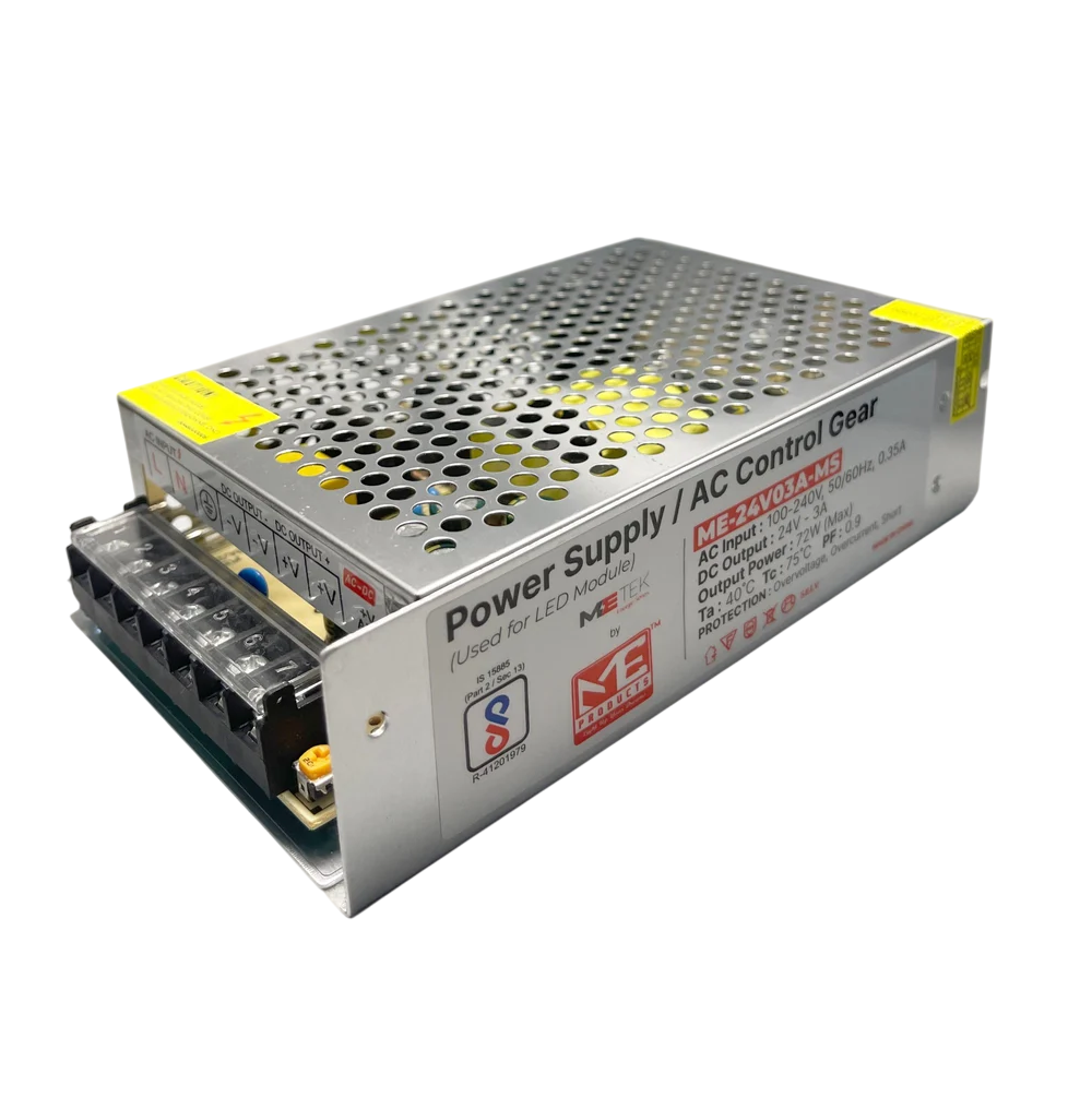 METEK 24V 3A 72W Enclosed Power Supply ME-24V03A-MS – Compact ...