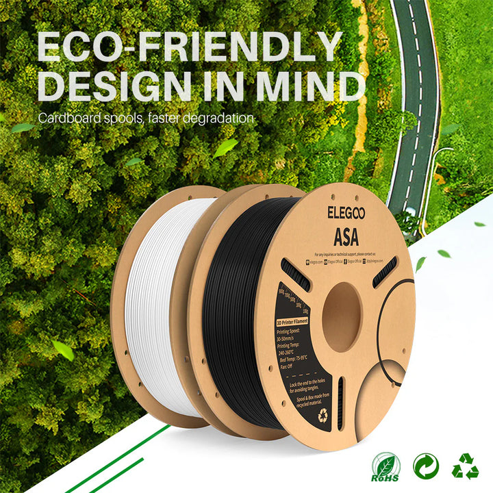 ELEGOO ASA Filaments (White): Most Affordable, and UV & weather ...
