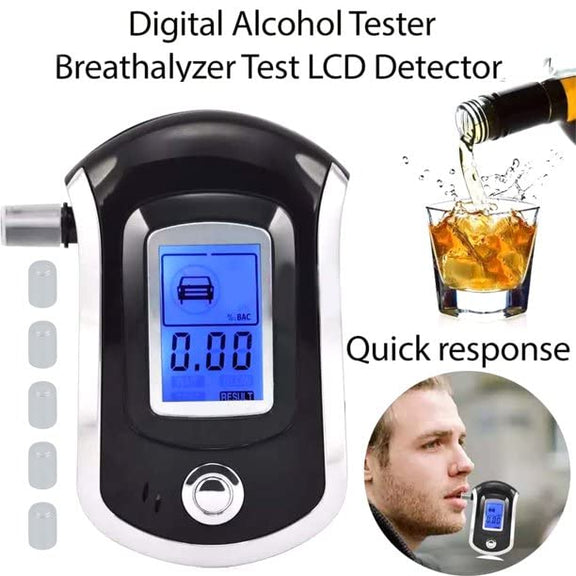 AT6000 Digital Breath Alcohol Tester – LCD Display, Police-Grade Sensor ...