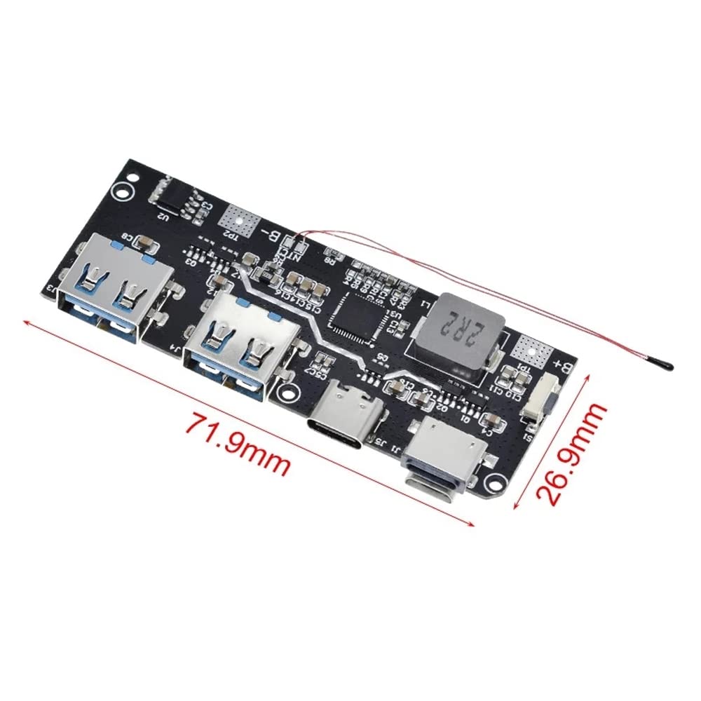 5 USB Port PowerBank Circuit Board 22.5W Dual Quick-Recharge Module ...