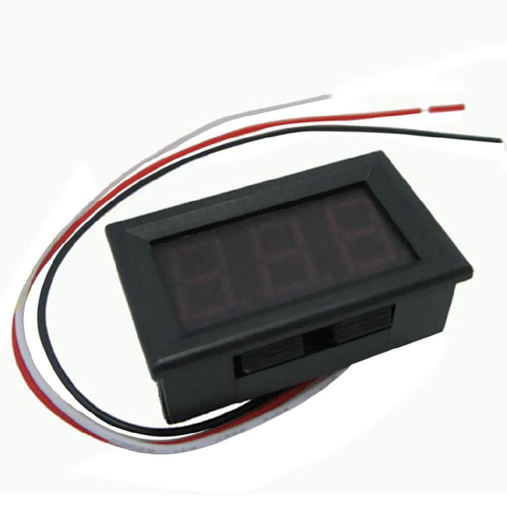 Voltage Meter Head 0.56 Inch DC 0V-30.0V 3-Wire Voltage Meter Head LED ...