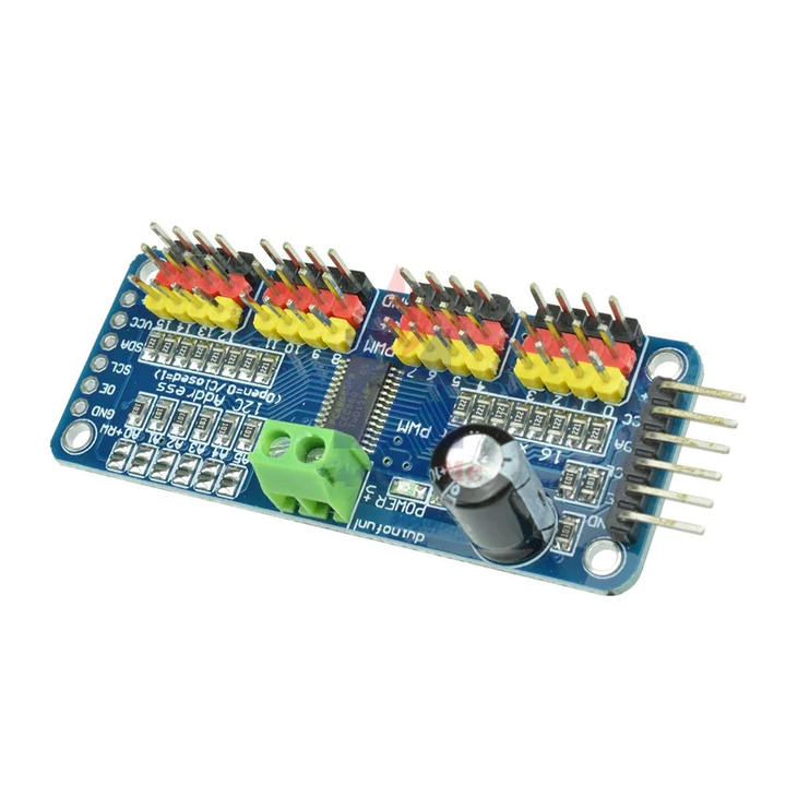 16-Channel 12-bit PWM/Servo Driver I2C interface PCA9685 for Arduino ...