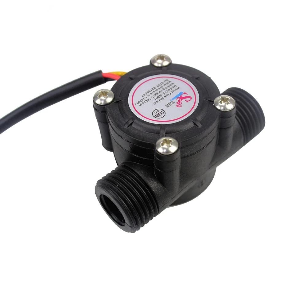 Robodo 1/2'' Water Flow Hall Sensor Control Switch Fluid Flow Meter ...