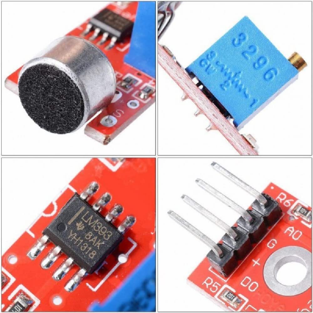 Sound Detection Sensor Module 4 Pin Lm393 For Intelligent Vehicle Arduino Compatible Robodo