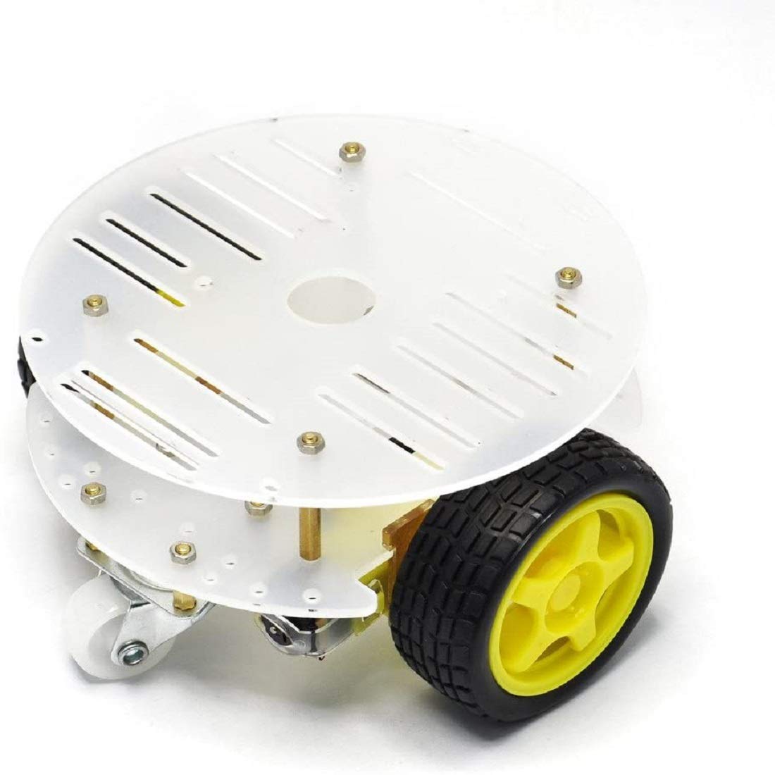 2WD Mini Round Double-Deck Smart Robot Car Chassis DIY Kit | Robodo