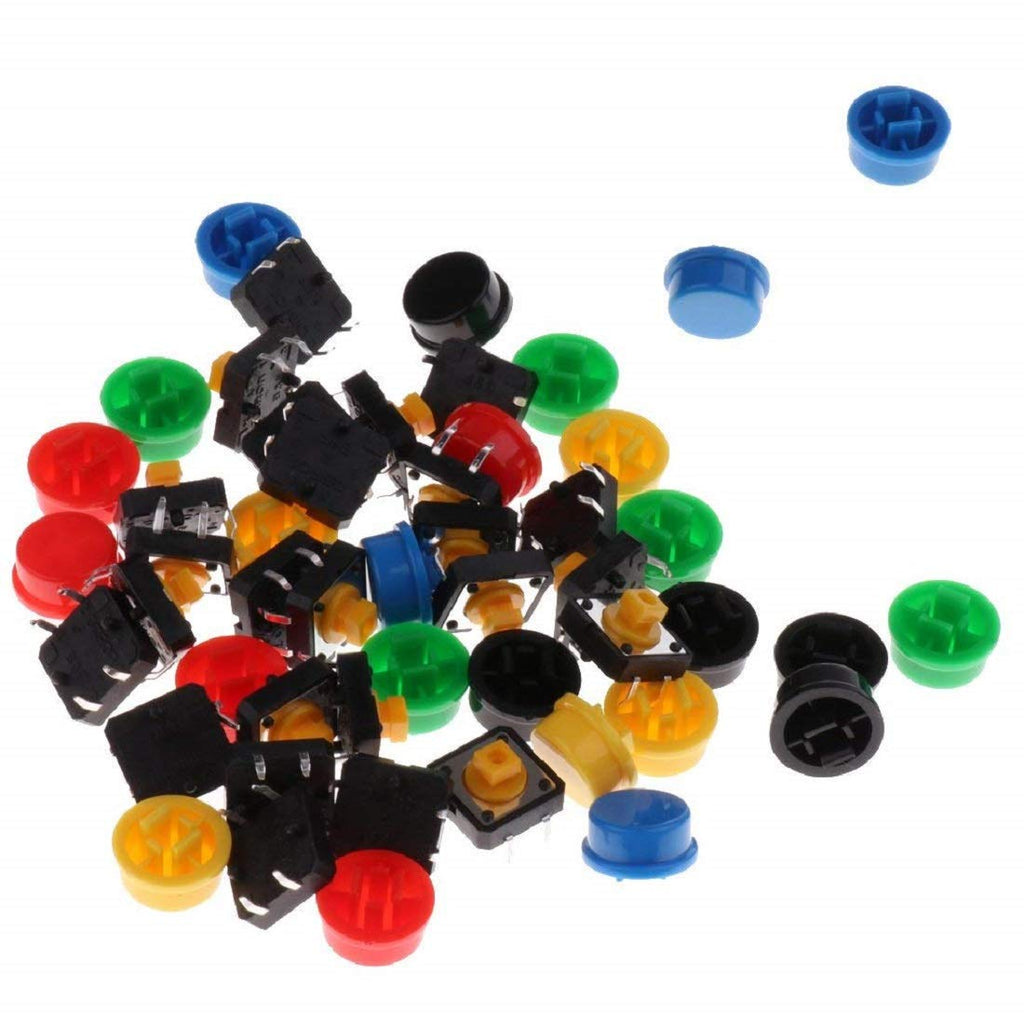 Tactile Push Button Switch Assorted Kit- 25 pcs | Robodo