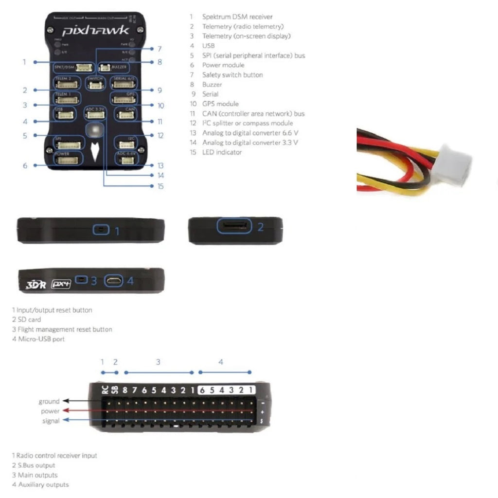 Pixhawk 2.4.8 Drone Flight Controller PX4 32 Bit Autopilot Flight C...