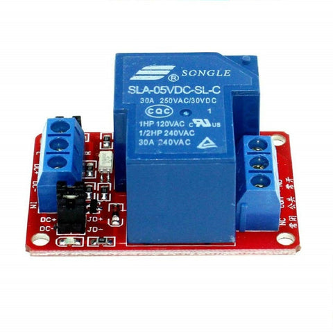 Songle 5V 30A 1-Channel Relay Module with Optocoupler H/L Level Trigger ...